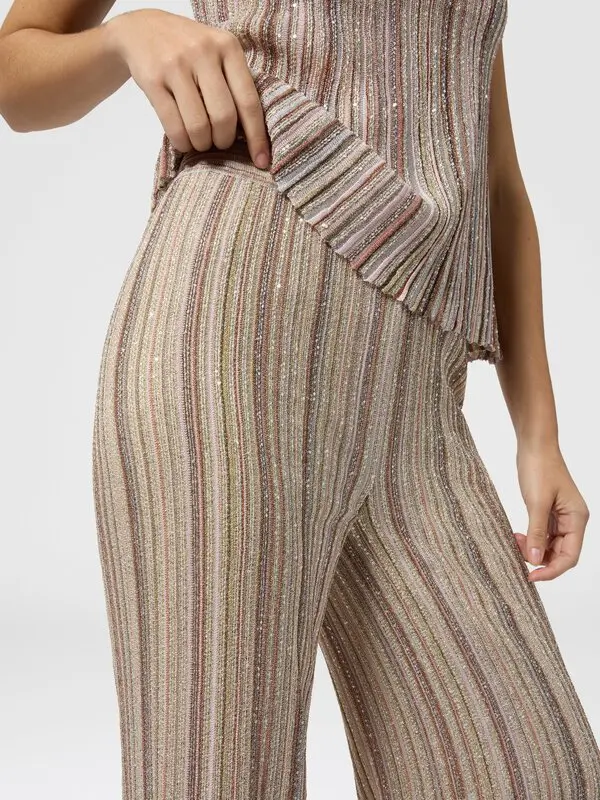 Missoni Ribbed Palazzo Trousers With Sequins