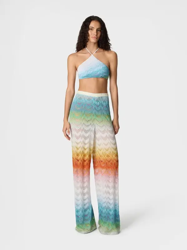 Missoni Up Trousers In Shaded Lamé Viscose