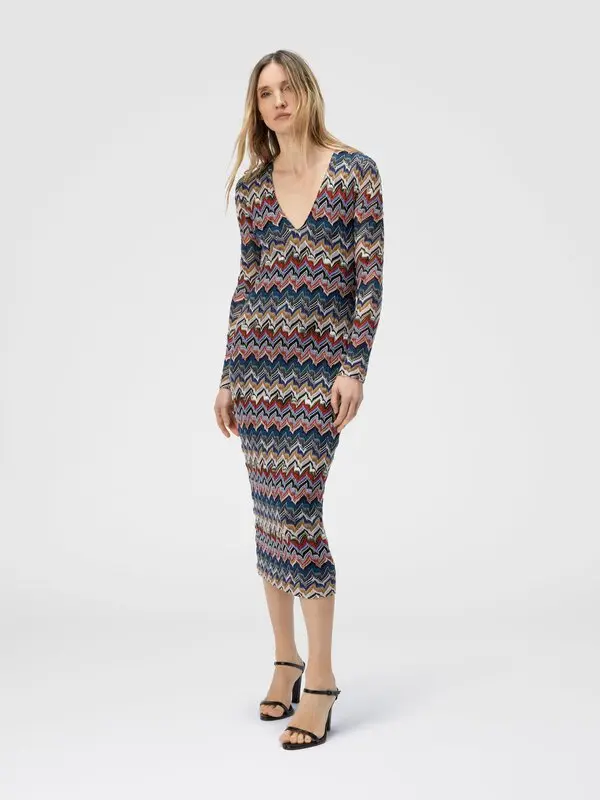 Missoni Midi Dress With Embroidered Lace