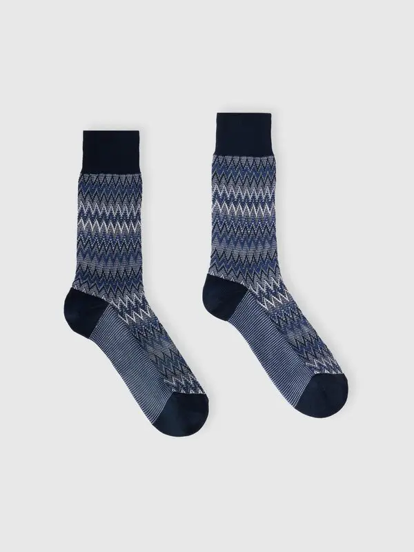 Missoni Mid-length Cotton-blend Zigzag Socks - Multicoloured