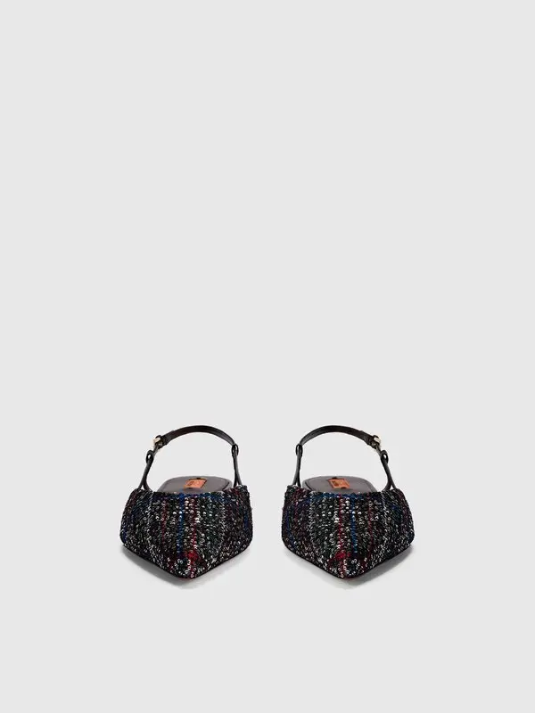Missoni Sequined Slingback Flats