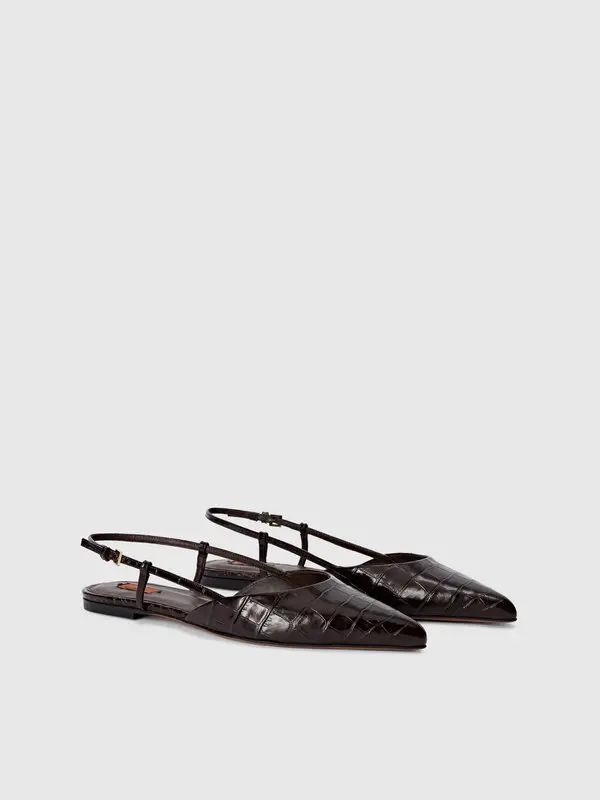 Missoni Faux Crocodile Leather Patterned Slingbacks