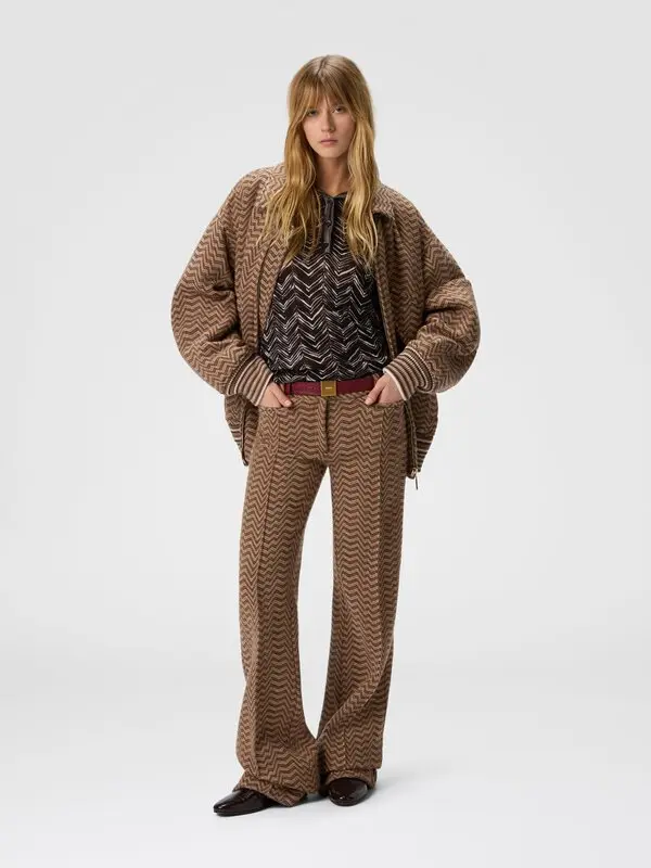 Missoni S Tailored Trousers With Chevron Pattern