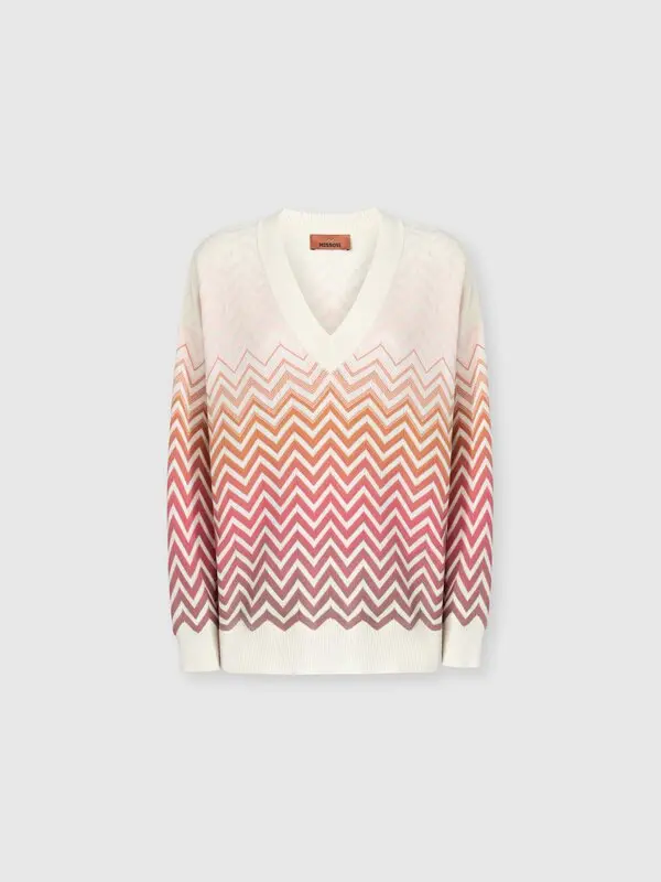 Missoni Neck Sweater - Lilac& Rust