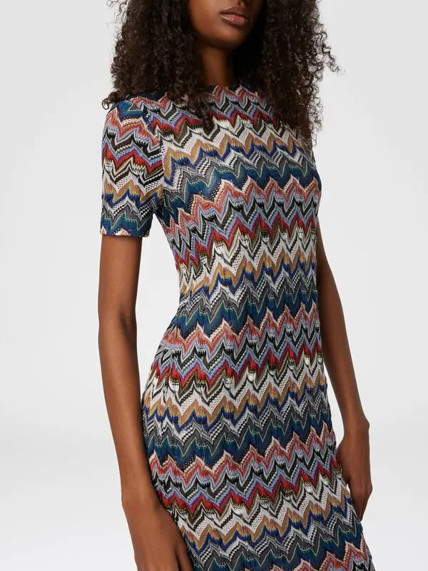 Missoni Short Dress With Half Sleeves In Embroidered Lace