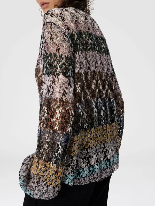 Missoni Crew Neck Blouse In Embroidered Lace