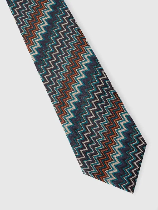 Missoni Silk Zigzag Tie - Multicoloured