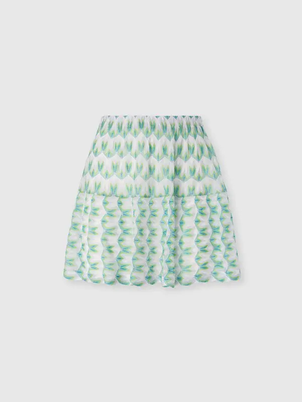Missoni Pattern Viscose Mini Skirt - Multicoloured