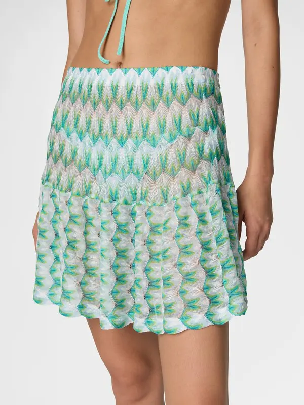 Missoni Pattern Viscose Mini Skirt