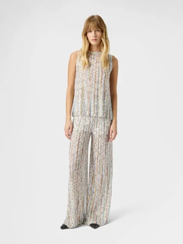 Missoni Ribbed Sequined Sleeveless Top - Multicoloured