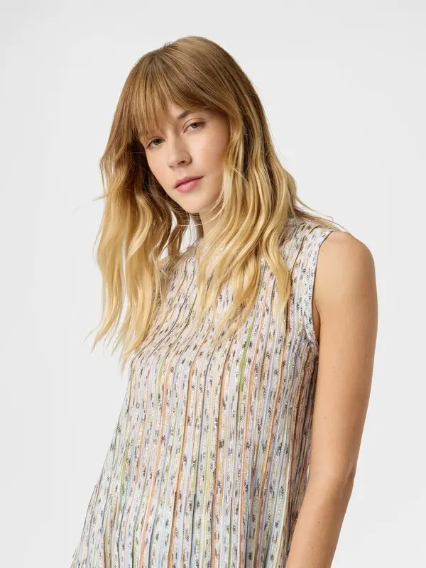 Missoni Ribbed Sequined Sleeveless Top - Multicoloured