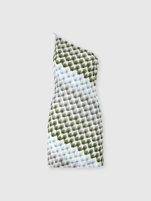 Missoni One-shoulder Lamé Mini Dress - Multicoloured