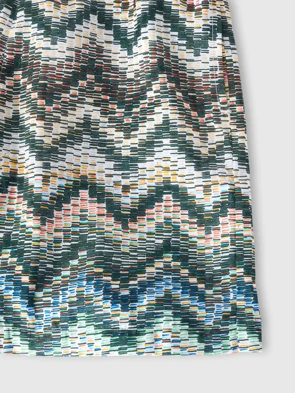 Missoni Length Swim Shorts With Abstract Zig Zag Print
