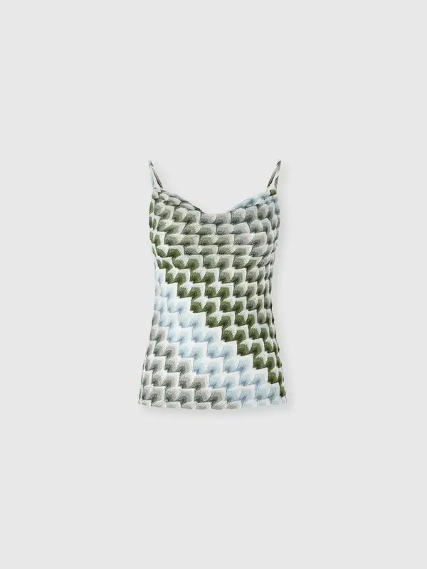 Missoni Lace Motif Draped Neckline Sleeveless Top - Multicoloured