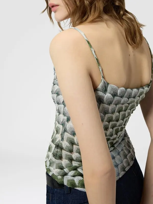 Missoni Lace Motif Draped Neckline Sleeveless Top - Multicoloured