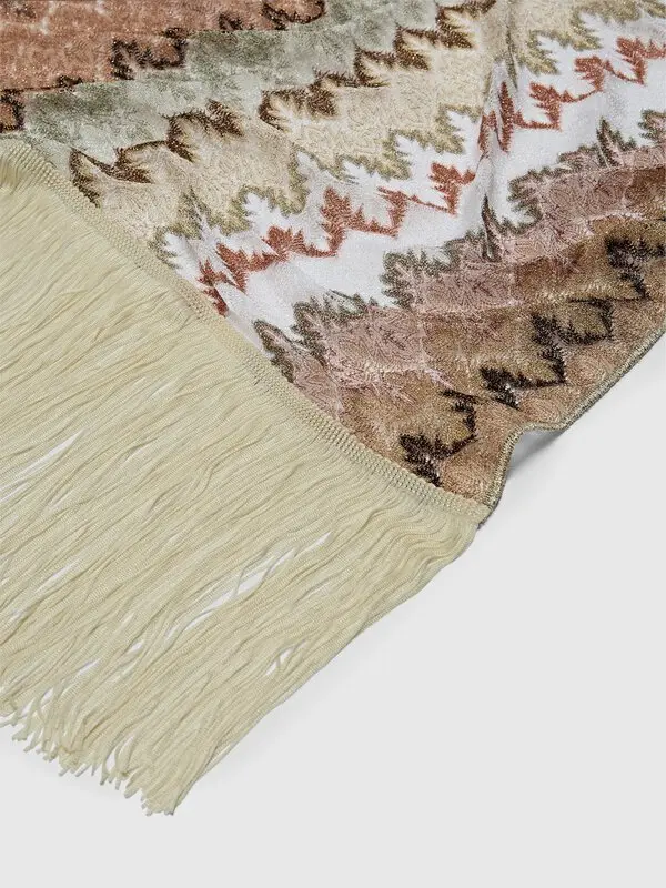 Missoni Stole In Zig Zag Lace With Fringes