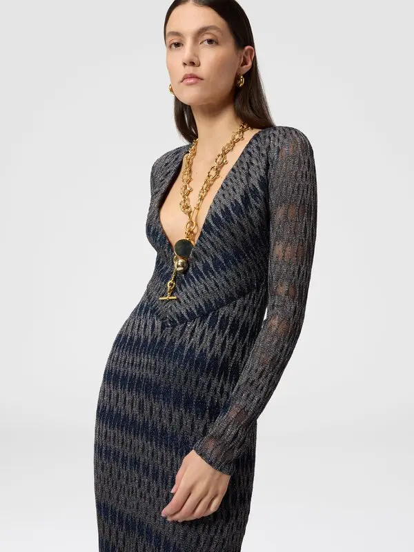 Missoni 3d Diamond Mixed Viscose Gown