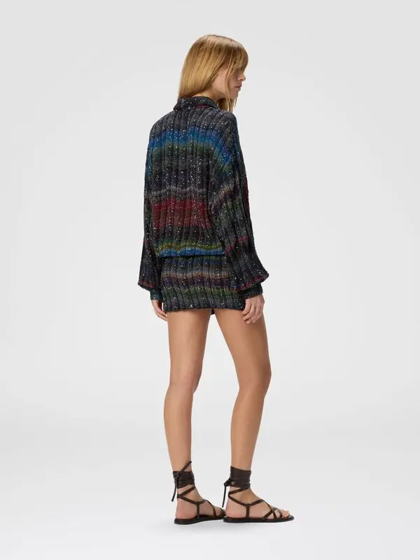 Missoni Midi Dress With V-neck And Wave Pattern