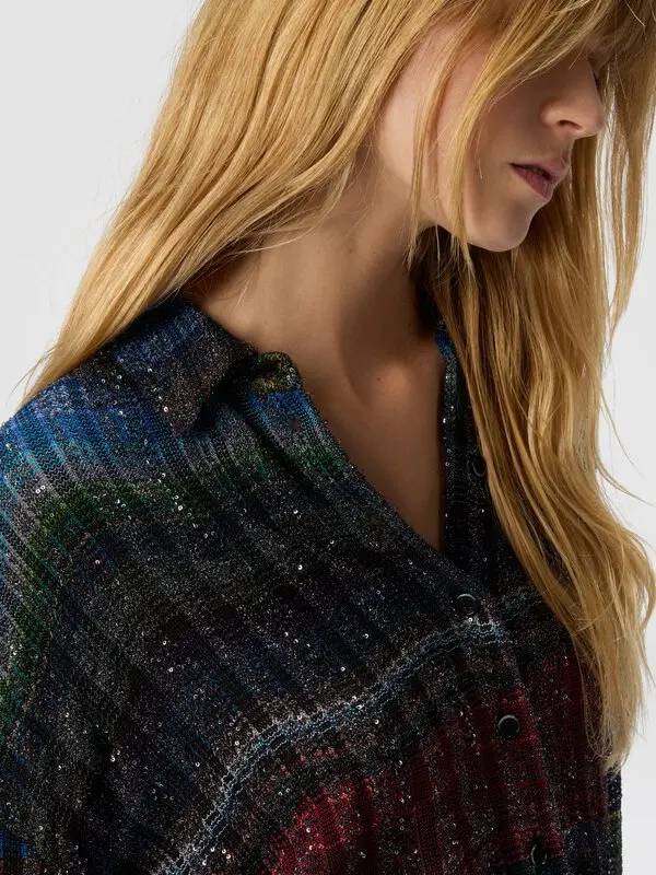 Missoni Midi Dress With V-neck And Wave Pattern