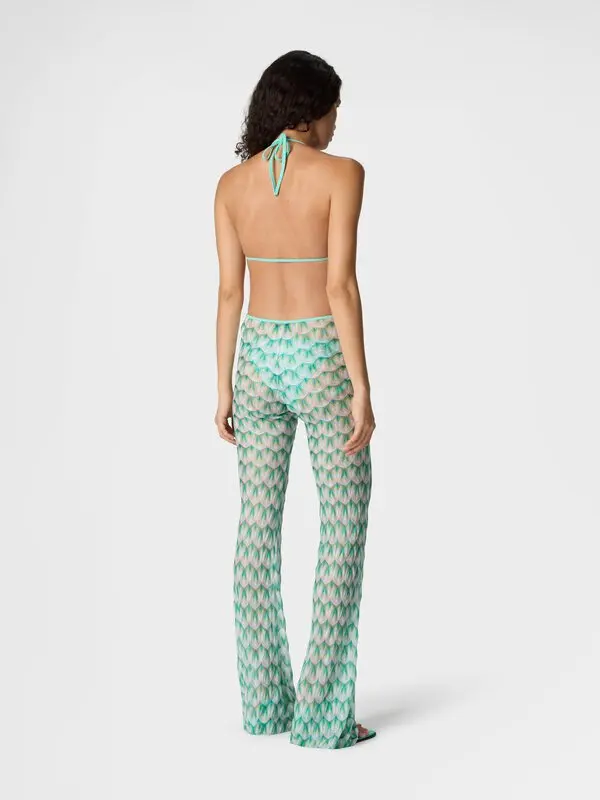 Missoni Pattern Viscose Flared Beach Cover-up Pants