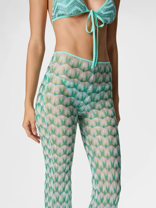Missoni Pattern Viscose Flared Beach Cover-up Pants