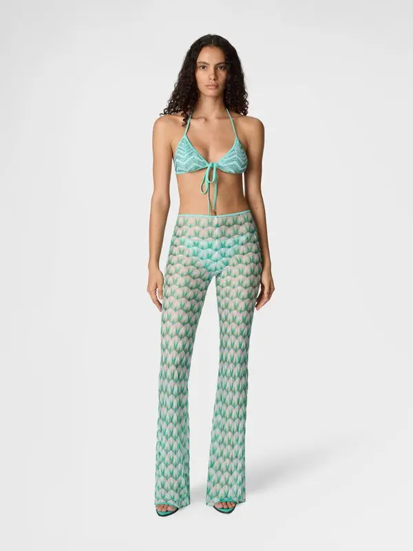Missoni Pattern Viscose Flared Beach Cover-up Pants