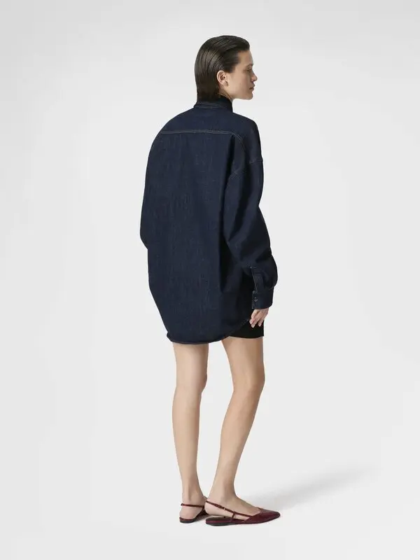 Missoni Cotton Denim Overshirt With Logo Patch