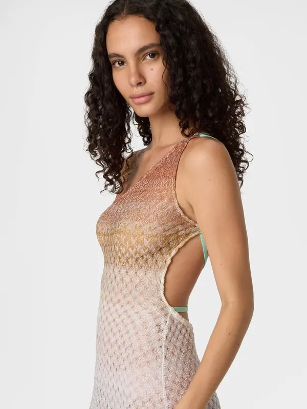 Missoni One-shoulder Dégradé Spiderweb Maxi Dress