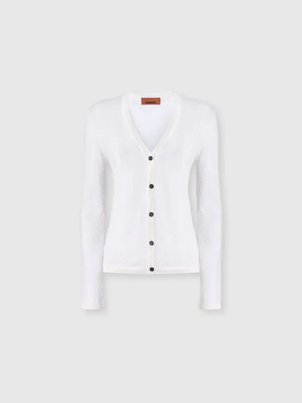 Missoni Tone-on-tone Zigzag Cotton And Viscose Cardigan