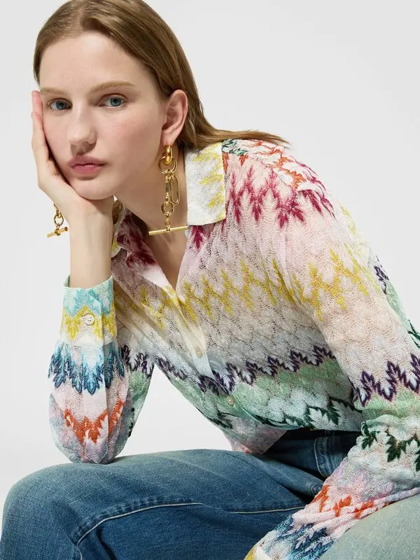 Missoni Shirt In Viscose Blend With Lace Motif