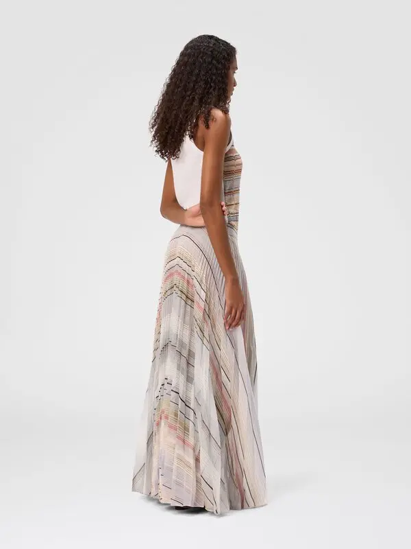 Missoni Striped Pleated Wrap Skirt