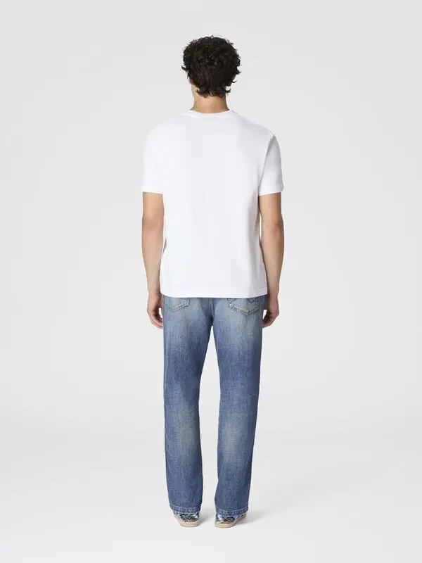 Missoni Crew-neck Cotton T-shirt With Macro Zigzag Print
