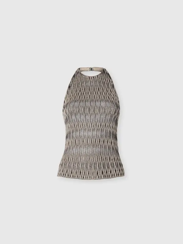 Missoni 3d Diamond Viscose Lamé Halter Top