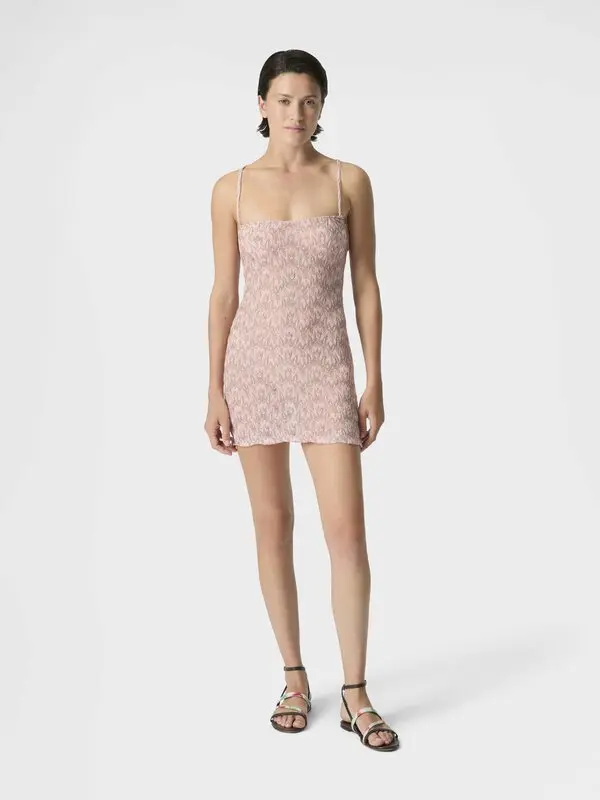 Missoni Lamé Viscose Mini Dress With Foliage Motif - Multicoloured