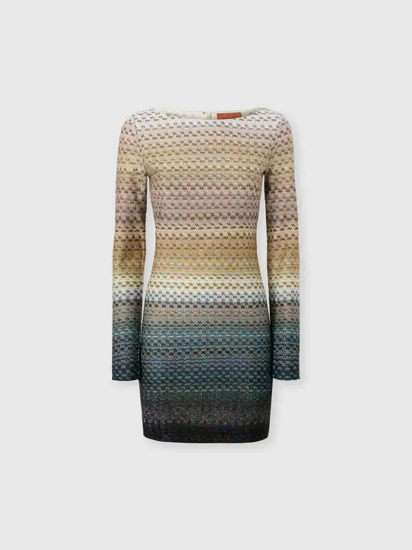 Missoni Neck Dress With Staggered Knit