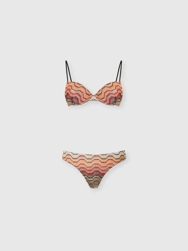 Missoni Balconette Bikini In Viscose Lam - Multicoloured