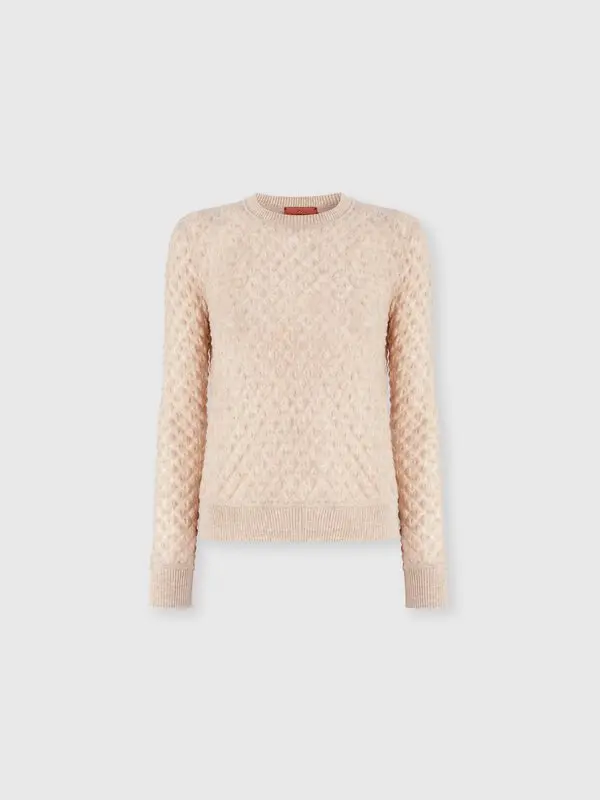 Missoni Cashmere Crewneck Sweater With Lace Pattern