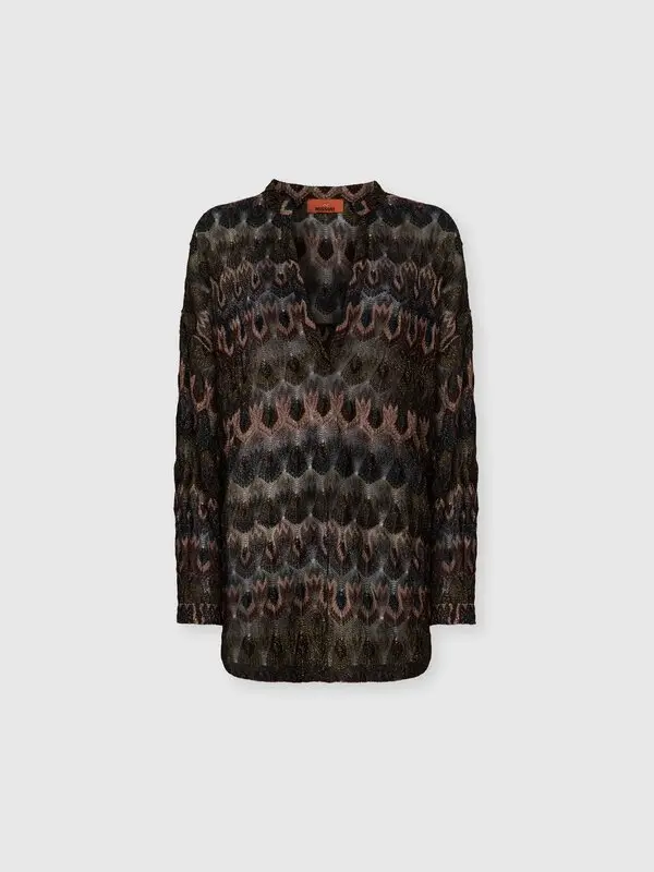 Missoni Viscose Lamé Blouse With Arabesque Motif