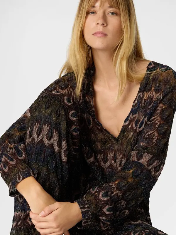 Missoni Viscose Lamé Blouse With Arabesque Motif
