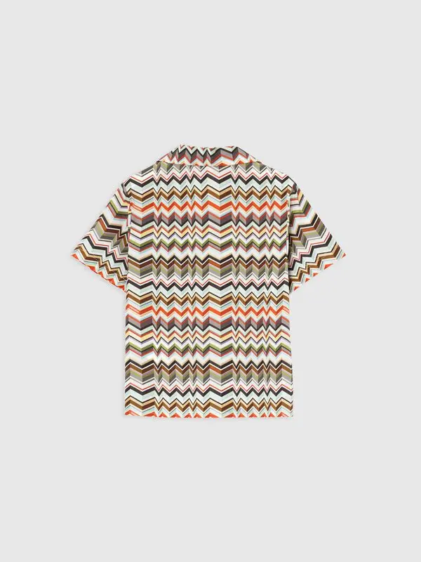 Missoni Pure Cotton Shirt With Zig Zag Motif