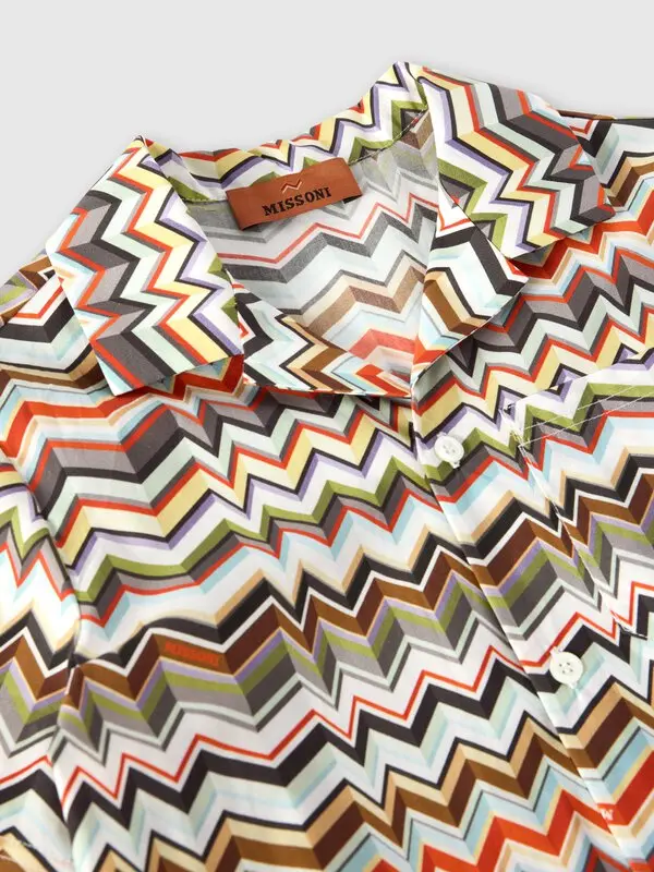Missoni Pure Cotton Shirt With Zig Zag Motif