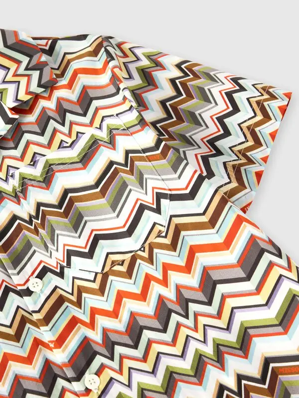 Missoni Pure Cotton Shirt With Zig Zag Motif