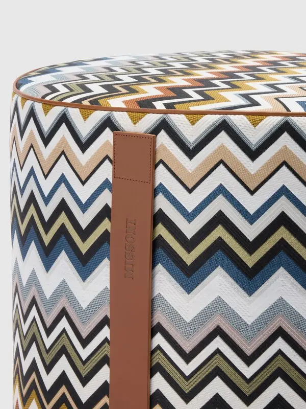 Missoni Belfast Cylindrical Pouffe 40x30 Cm - Blue,multicoloured