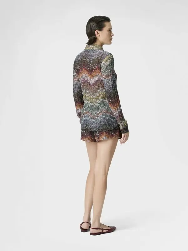 Missoni Mixed Viscose Lamé Shirt With Sequins