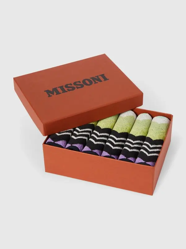 Missoni Giacomo Face Towels 30x30 Cm 6 Pieces - Orange