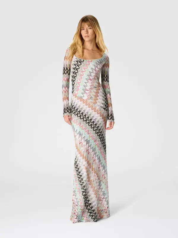 Missoni Viscose And Cotton Gown With Round Neck