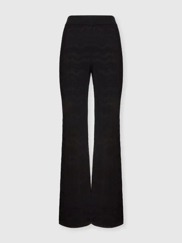 Missoni Straight Long Pants In Chevron Pattern
