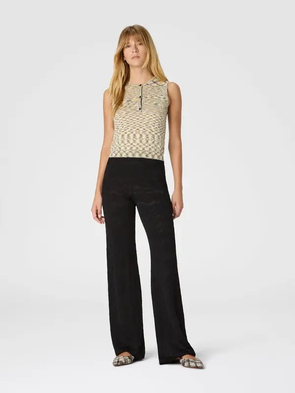 Missoni Straight Long Pants In Chevron Pattern