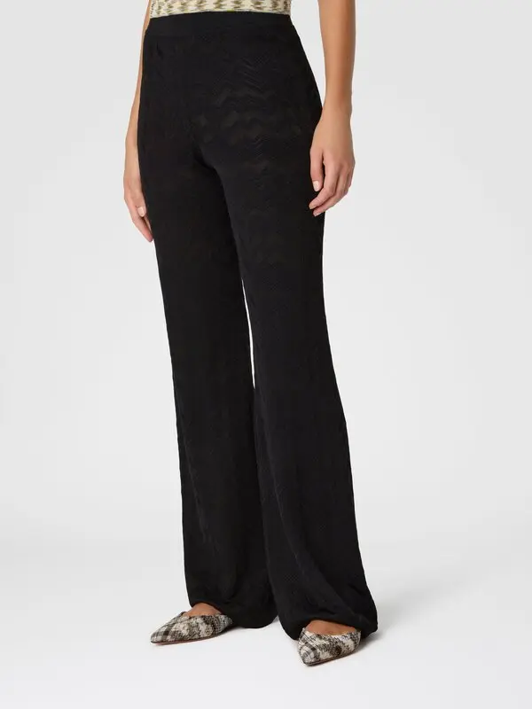 Missoni Straight Long Pants In Chevron Pattern