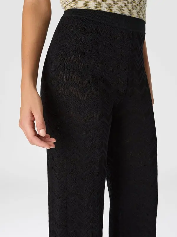 Missoni Straight Long Pants In Chevron Pattern